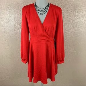 Express | Dresses | Nwt Red Express Long Sleeve Midi Dress | Poshmark